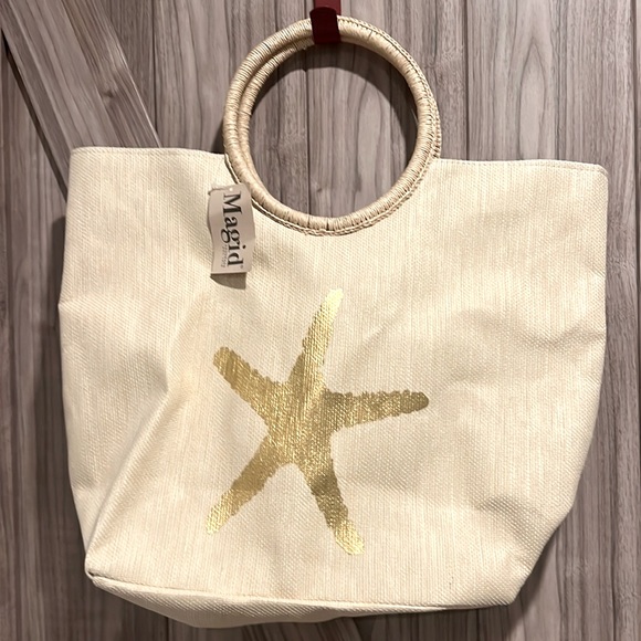 Magid | Bags | Magic Starfish Straw Tote Bag With Circle Handle | Poshmark